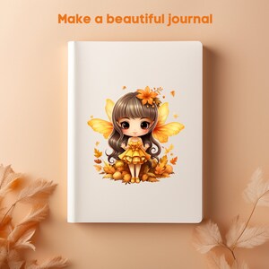 Cute Fairy Clipart, Autumn Fairy PNG, Cute Kawaii Chibi Fairy Printable ...