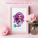 Cute Mermaid Clipart PNG, Mermaid Princess Instant Download ...