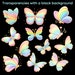 Cute Butterfly Clipart, Pastel Rainbow Butterfly PNG Bundle ...