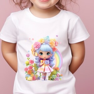 Cute Princess Clipart, Pastel Rainbow Princess PNG, Digital Download ...
