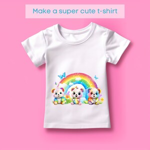 Teddy Bears, Cute Rainbow Teddy Bear Clipart, Teddy Bear PNG Instant ...