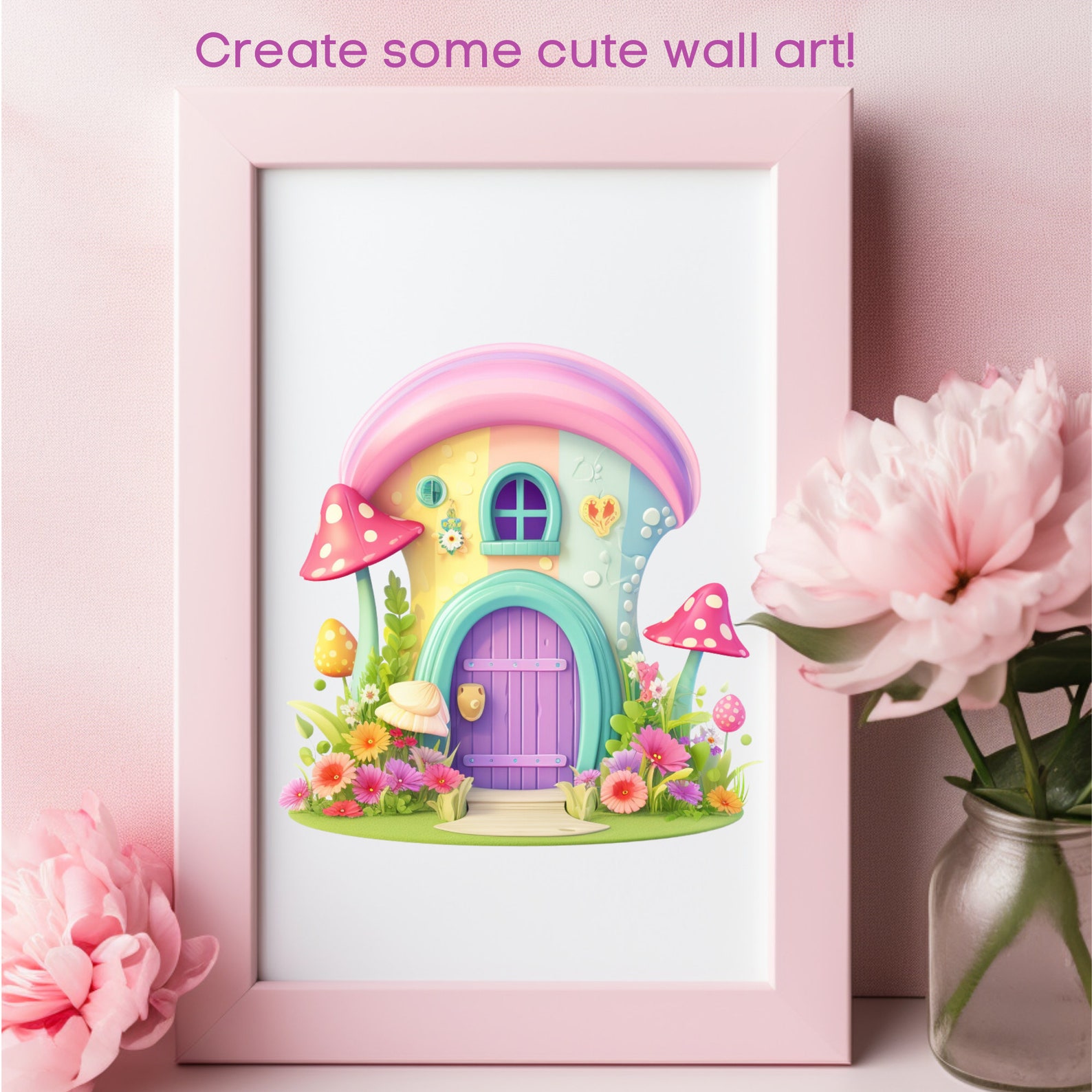 Fairy House, Cute Rainbow Fairy Cottage Clipart, Fairy Tale Home ...