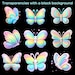 Cute Butterfly Clipart, Pastel Butterfly PNG Bundle, Transparent Images ...