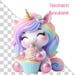 Rainbow Unicorn Clipart: Birthday Cupcake PNG (digital Download) - Etsy