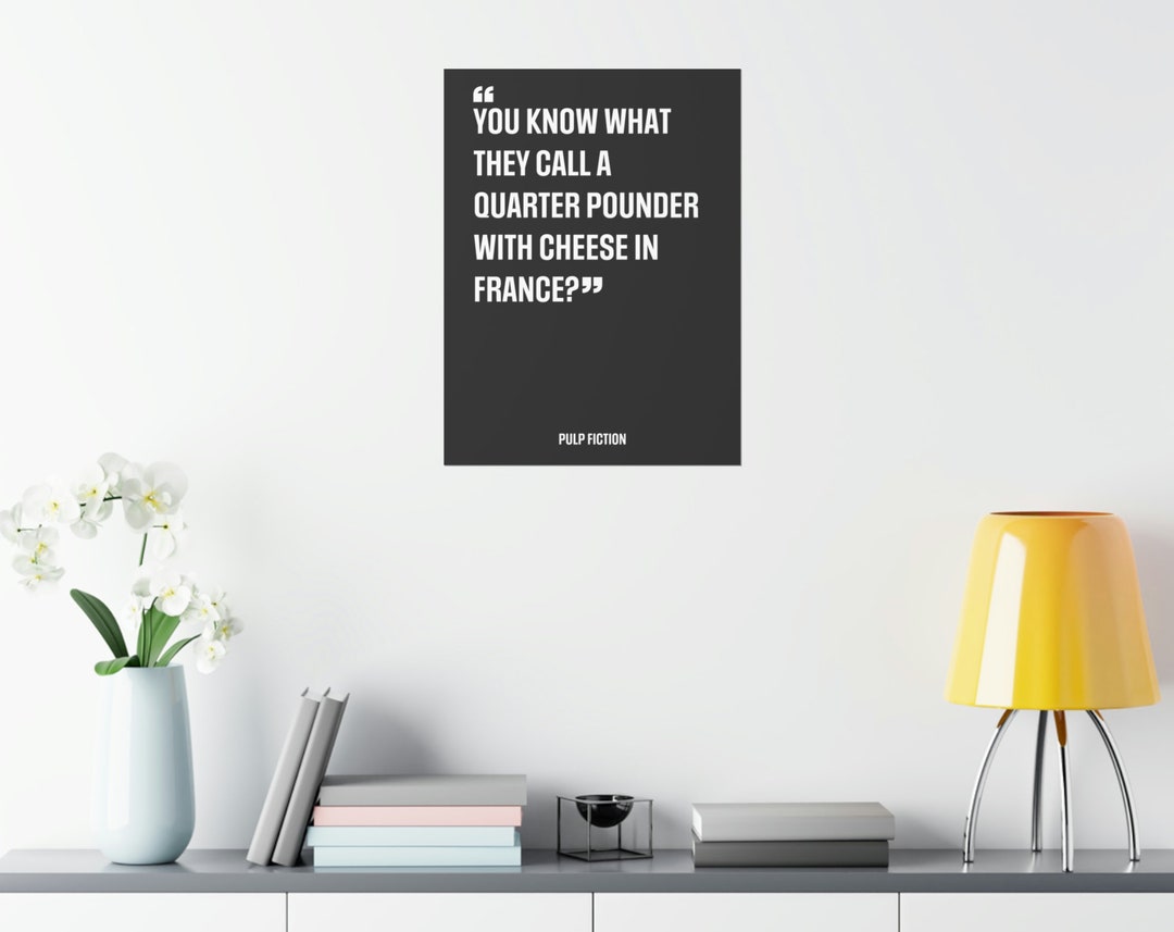 Pulp Fiction Movie Quote Poster - Digital Download - Printable Wall Art ...