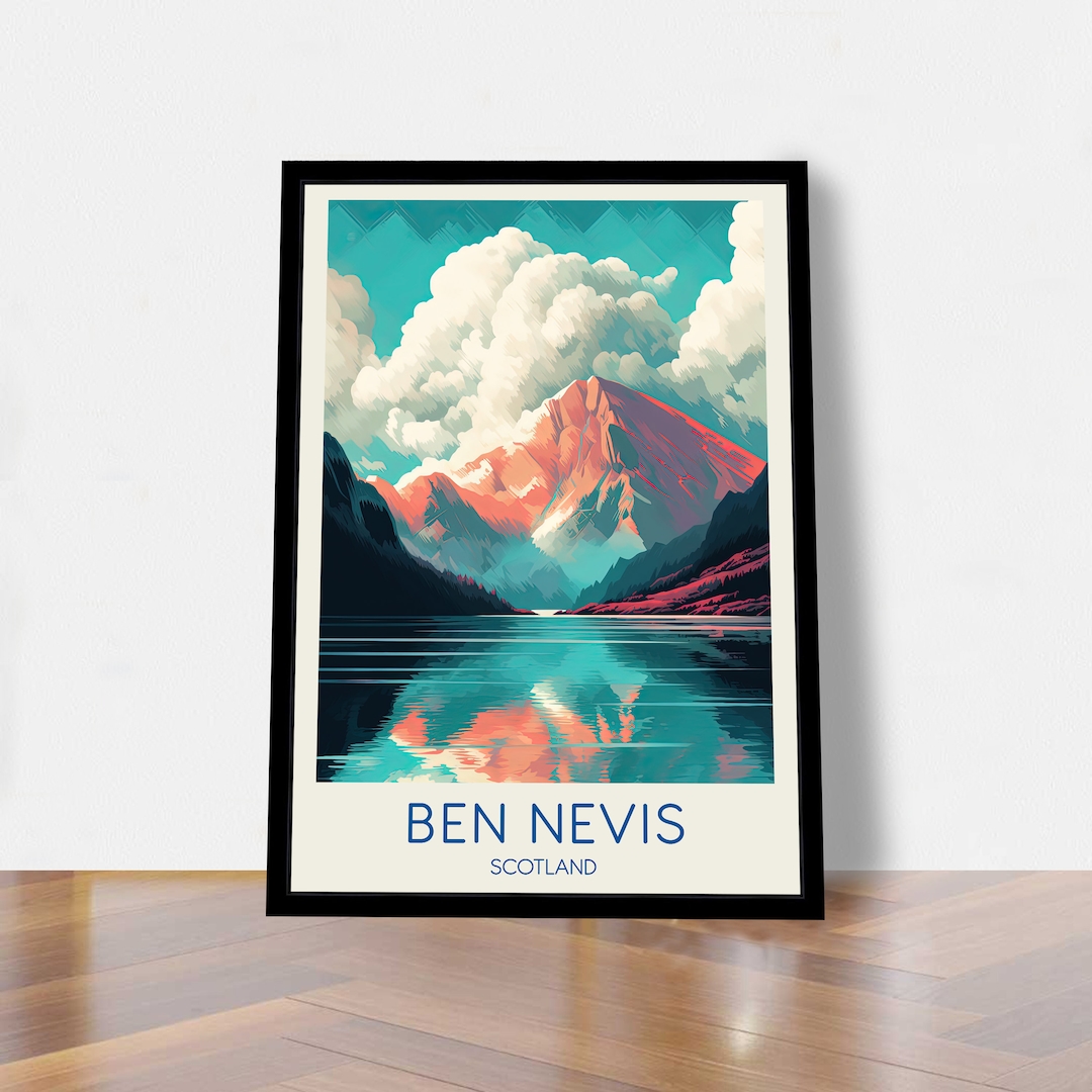 Ben Nevis Travel Poster Scotland Poster Ben Nevis Poster - Etsy