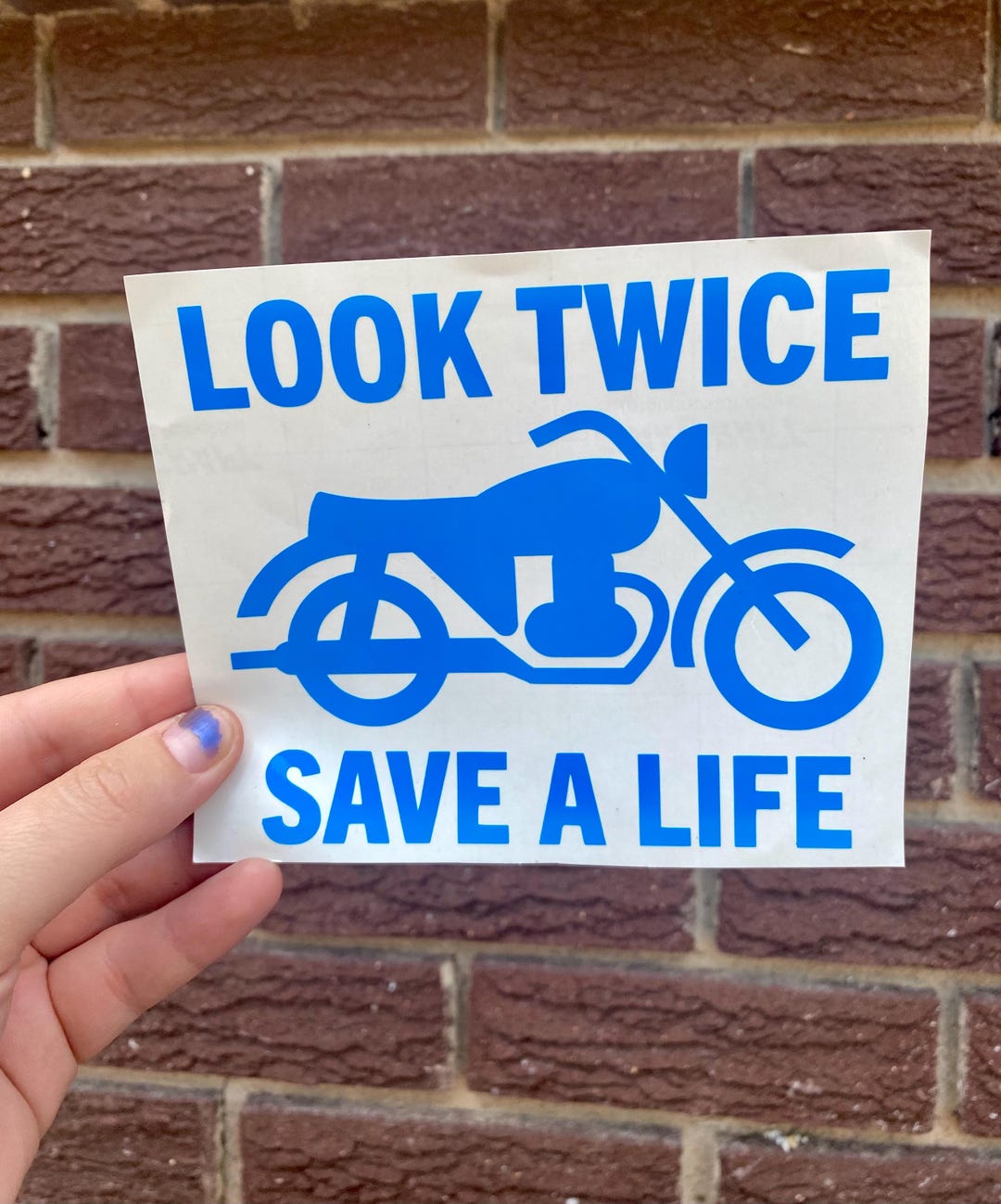 Look Twice Save A Life - Car Decal - Awareness Sticker - Etsy