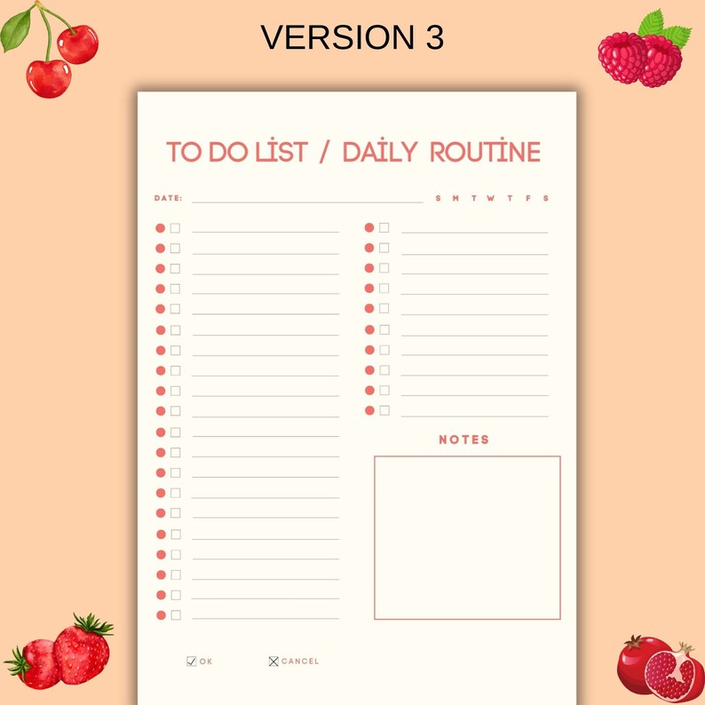 To Do List Daily Routine Planner Task List Printable - Etsy