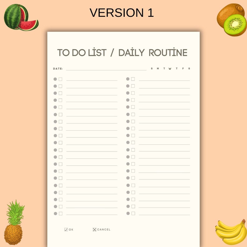 To Do List Daily Routine Planner Task List Printable - Etsy