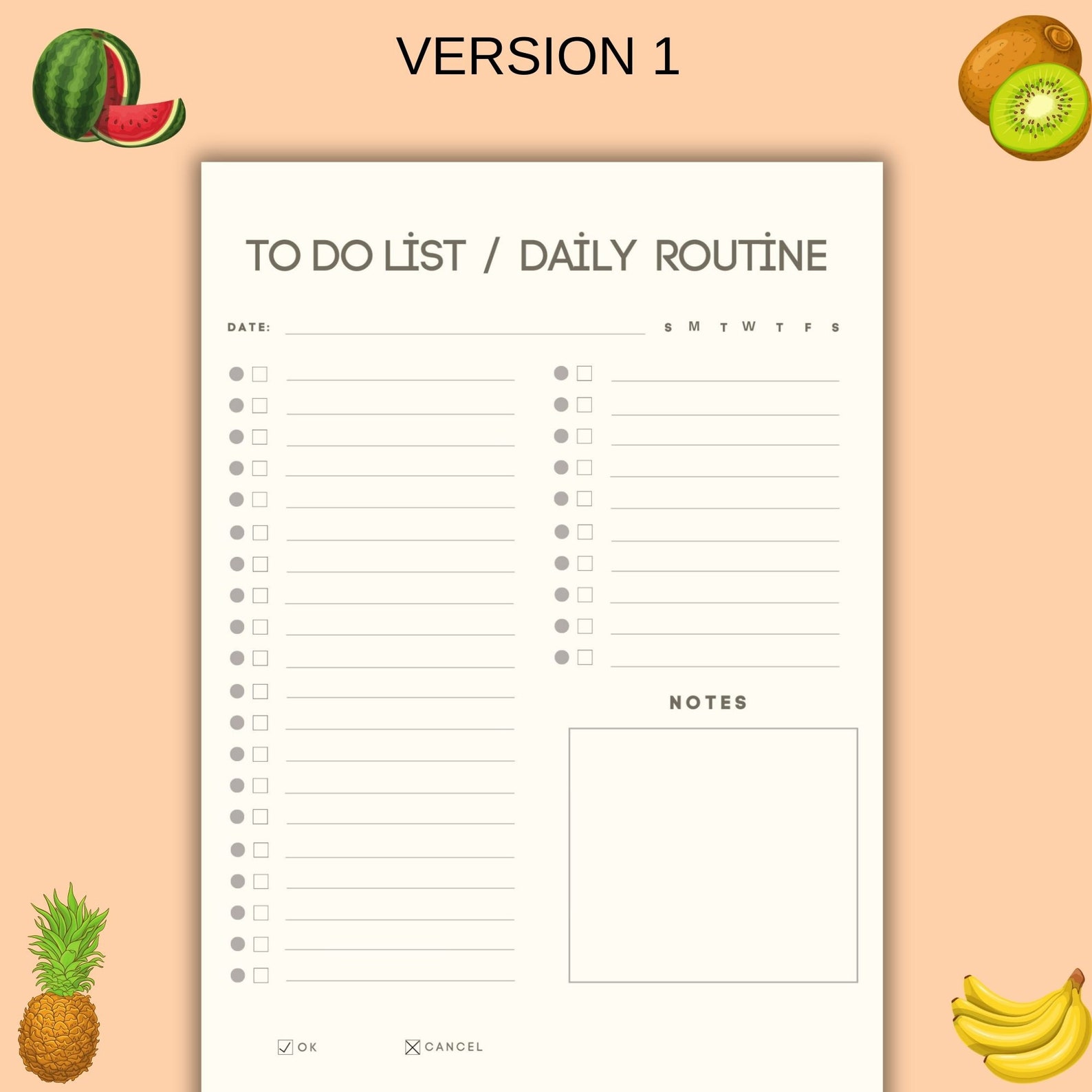 To Do List Daily Routine Planner Task List Printable - Etsy