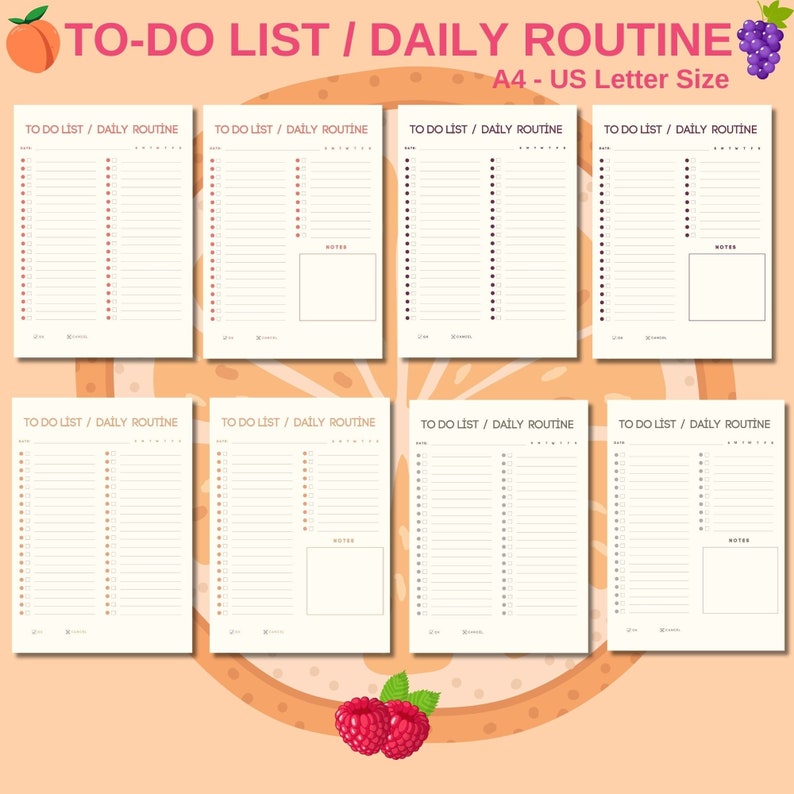 To Do List Daily Routine Planner Task List Printable - Etsy