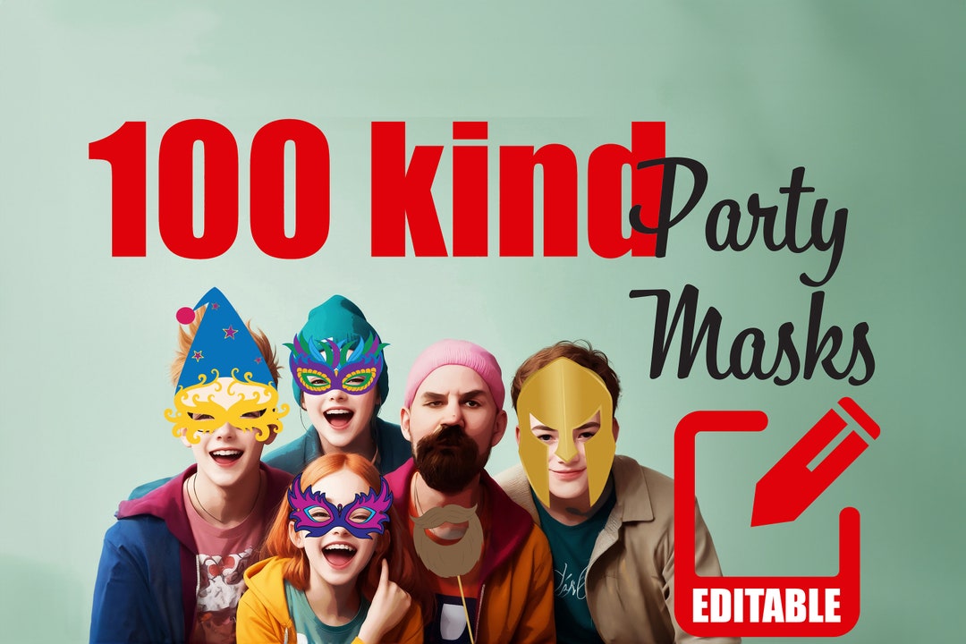 100 Kind Printable Party Masks, African, Chinese, Egyptian, Halloween ...