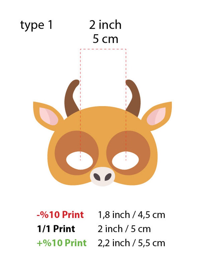 110 Kind Printable Animal Masks, Printable Masks, Party Masks, Cartoon ...