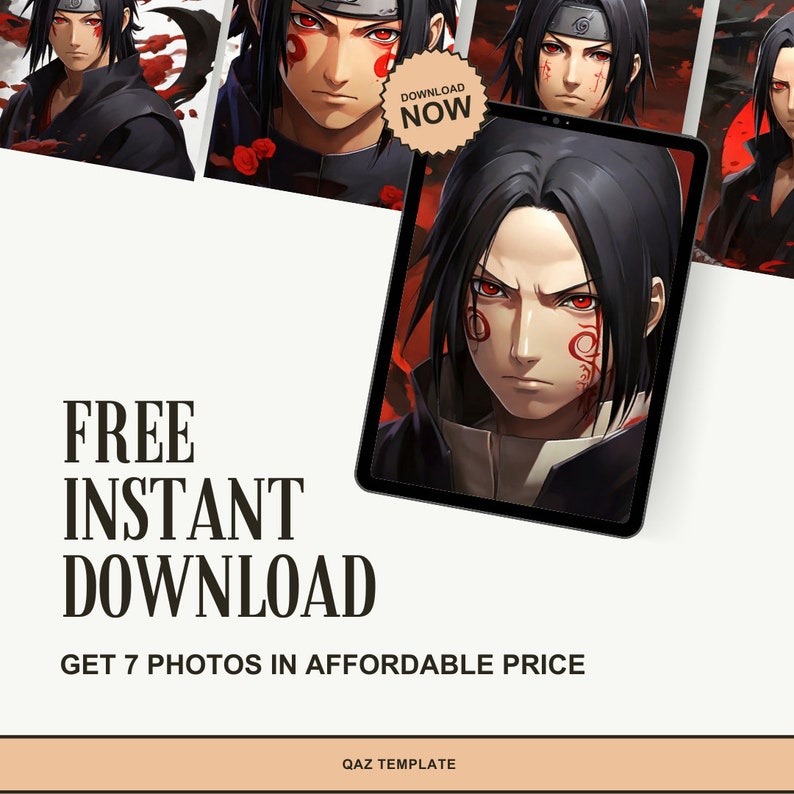 Uchiha Itachi Digital Art Collection, 7 JPG HD Images, Anime Wall Decor ...