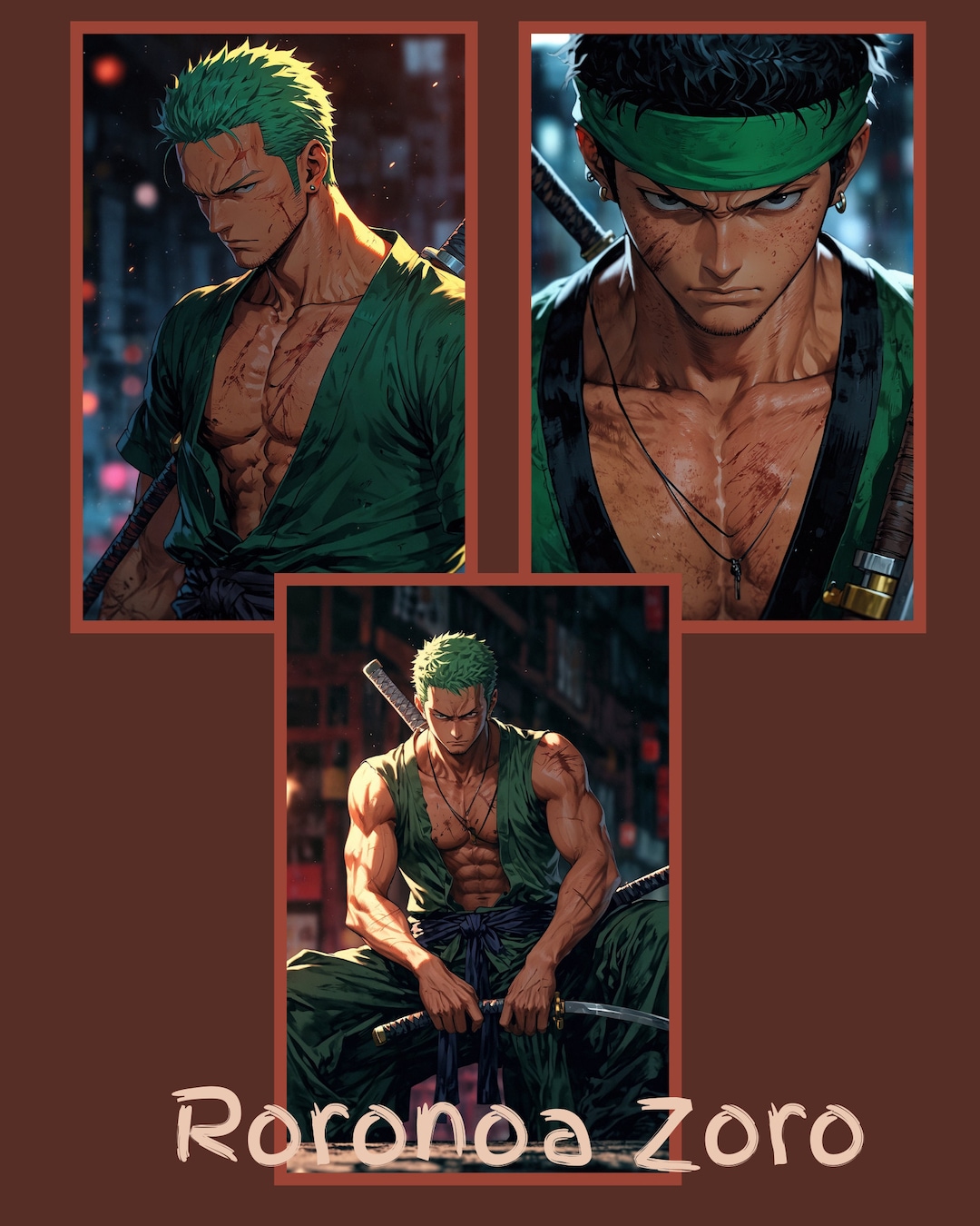 Roronoa Zoro Poster Bundle, Vibrant Anime Wall Art, Perfect for Manga ...