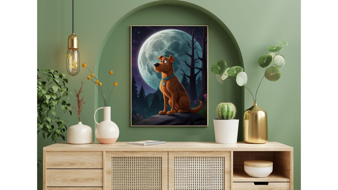 Scooby-doo Wall Art, Colorful Cartoon Canvas Print, Kids Room Decor ...