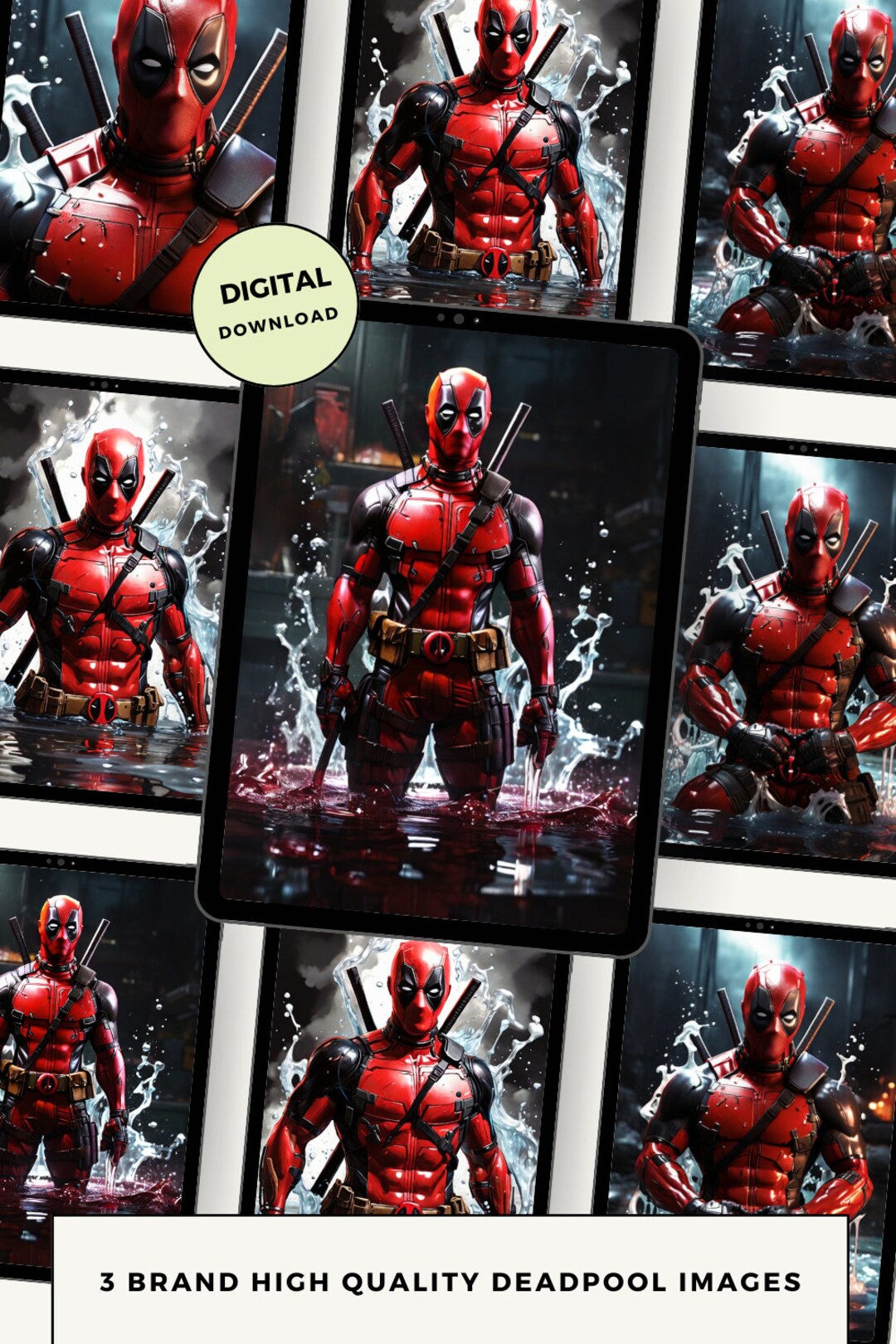 Deadpool Marvel JPG Digital Art Bundle, Vibrant JPG Wall Decor, Ideal ...