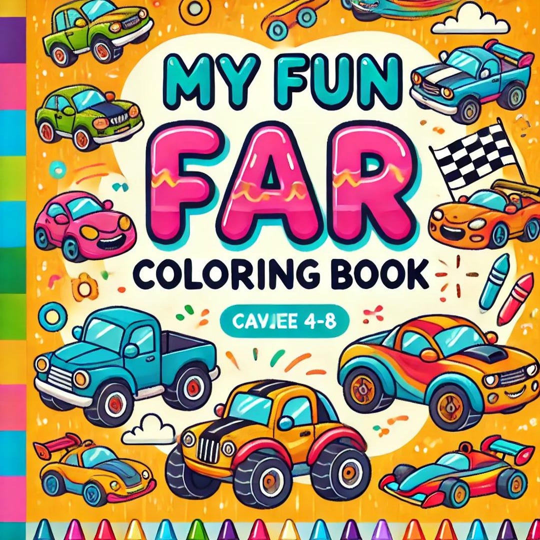 Printable Car Coloring Book for Kids Fun and Educational 20 Pages - Etsy
