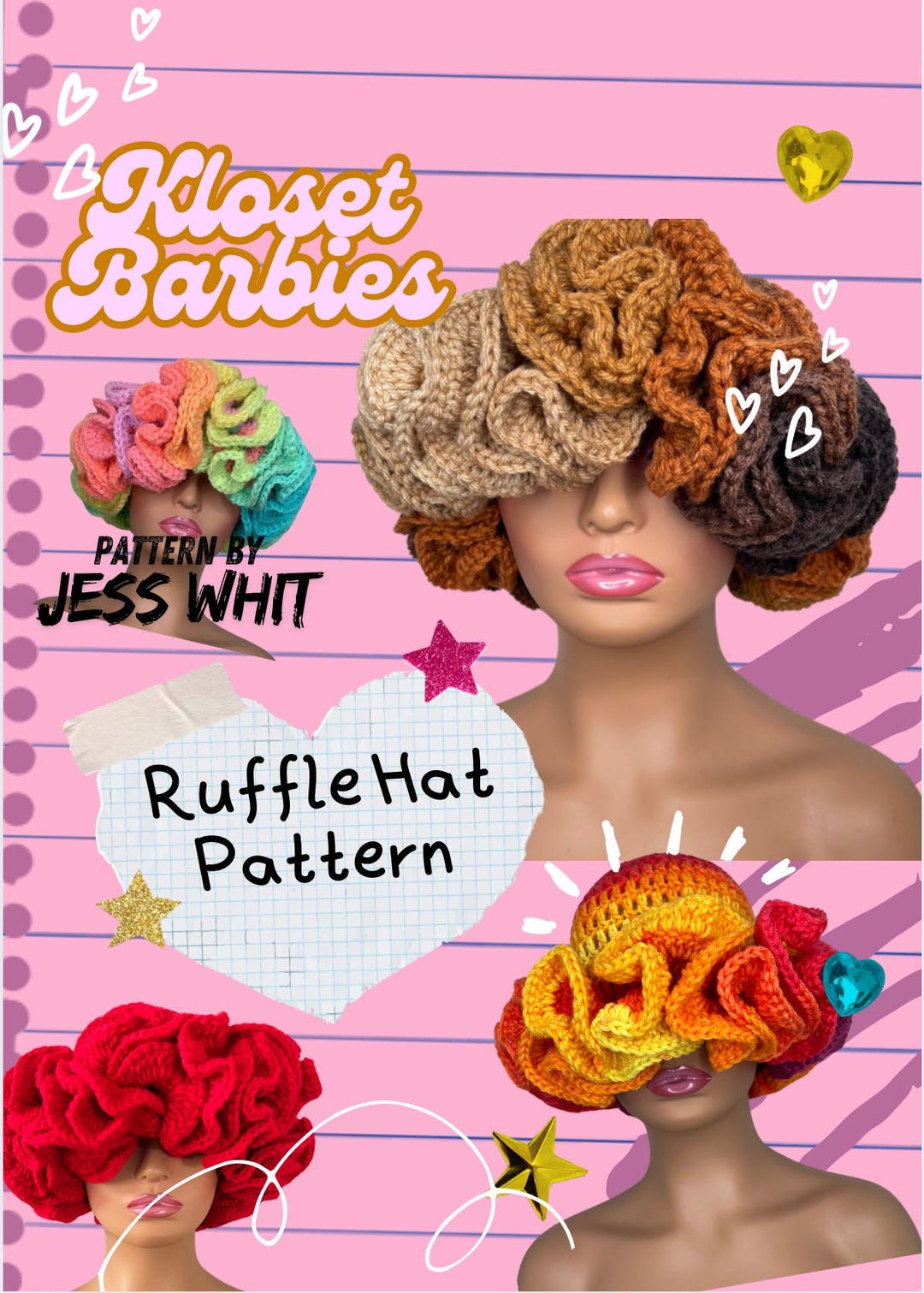 Crochet Ruffle Hat Pattern - Etsy