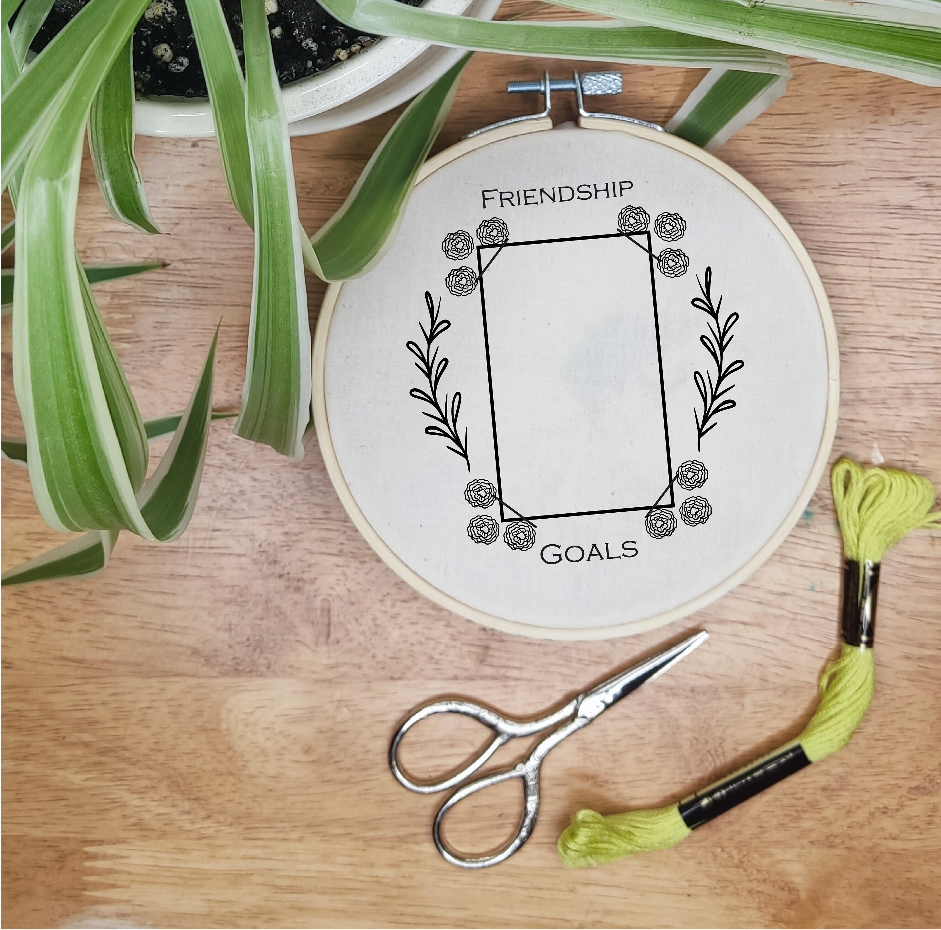 Floral Frame Hand Embroidery Pattern, DIY Gift (digital PDF) - Etsy
