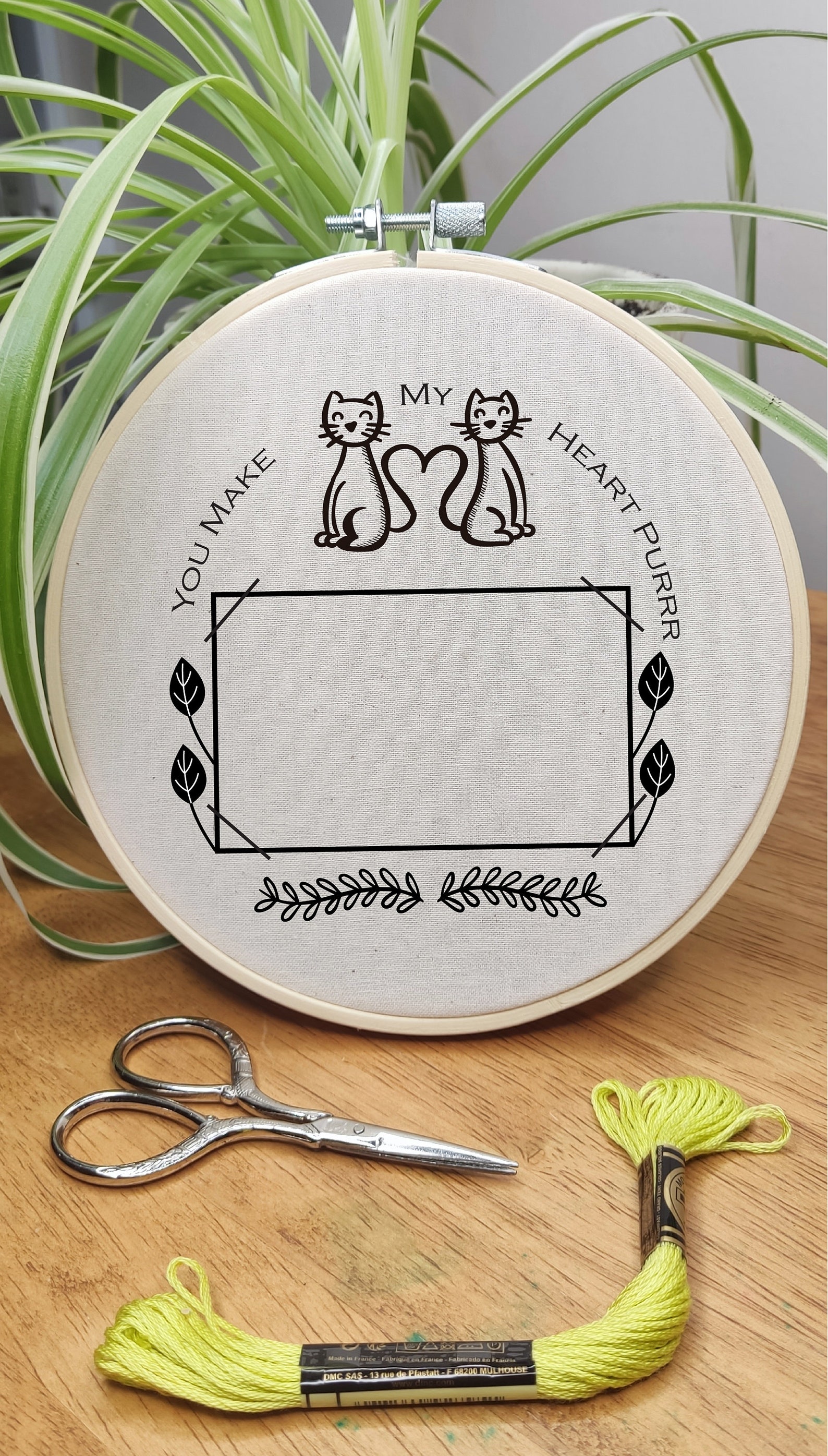 Instax Mini Polaroid Frame Embroidery Pattern, Floral Picture Frame ...