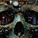 Electronic Circuit Board PCB Skull Art Skull Sculpture Cyberpunk ...