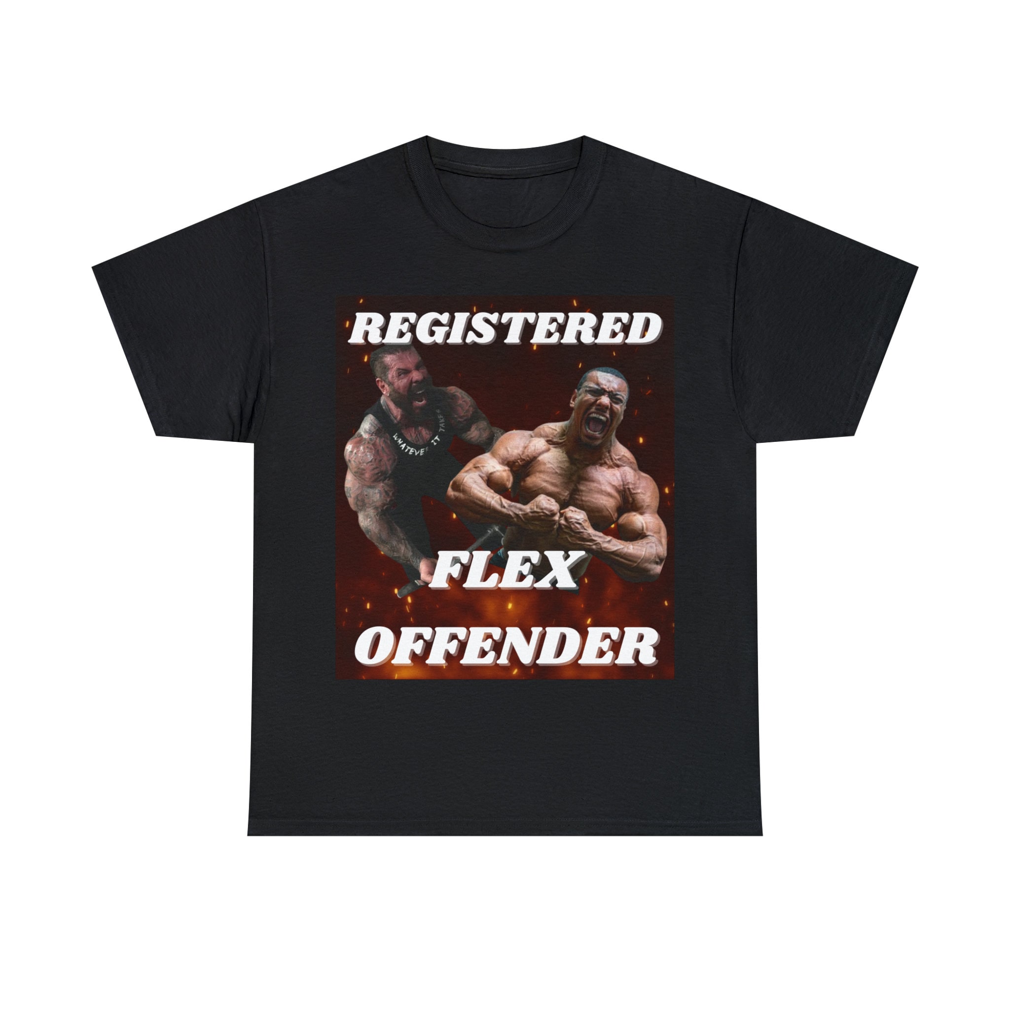 Registered Flex Offender Shirt - Funny Shirt - Meme Shirt - Gym Shirt ...