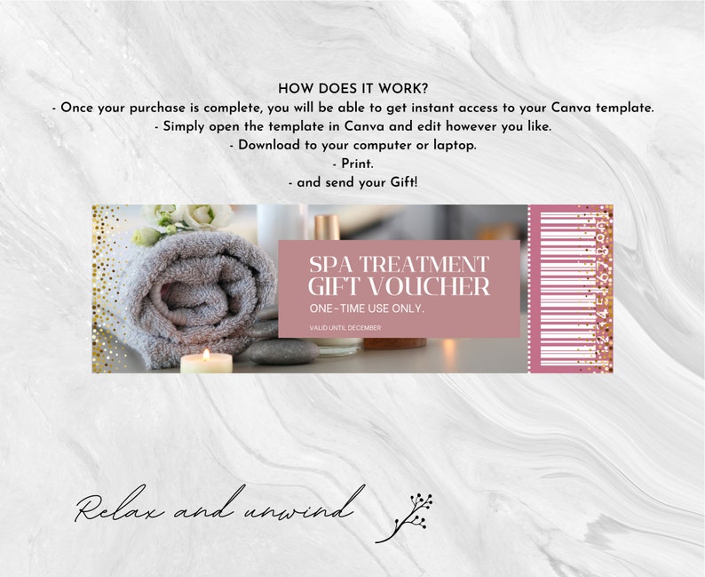 Voucher Ticket | Printable Gift Voucher | Voucher Card | Gift Voucher ...