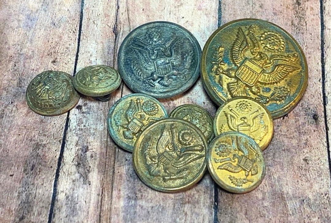 Genuine WWII US Army Buttons Quality Antique Gold Buttons - Etsy