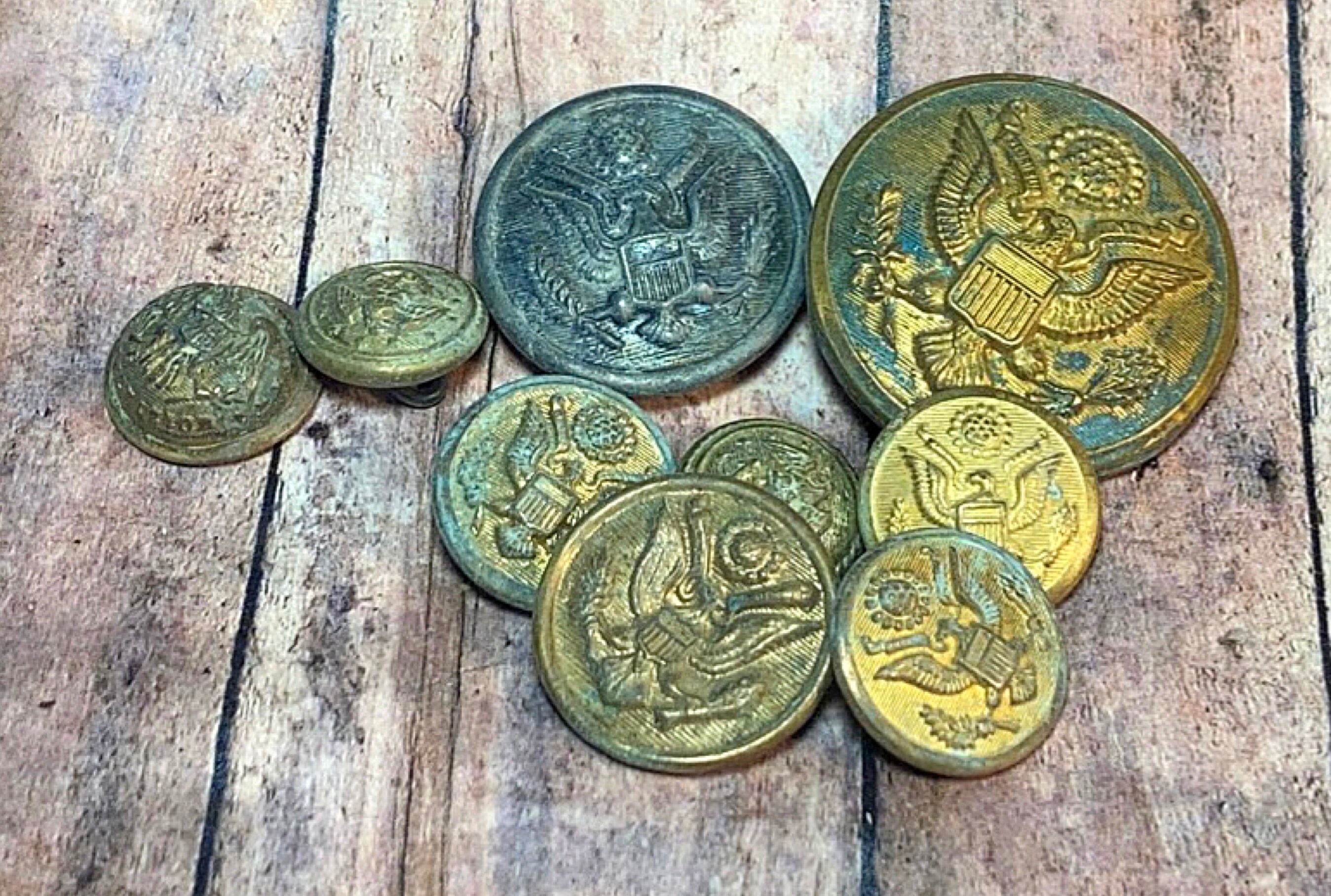 Genuine WWII US Army Buttons Quality Antique Gold Buttons - Etsy