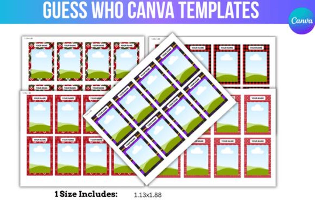 Guess Who Editable Canva Template - Etsy