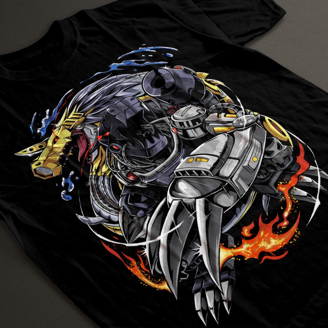 Digimon Machinedramon & Metalseadramon Dark Master Digi-duo T-shirt ...