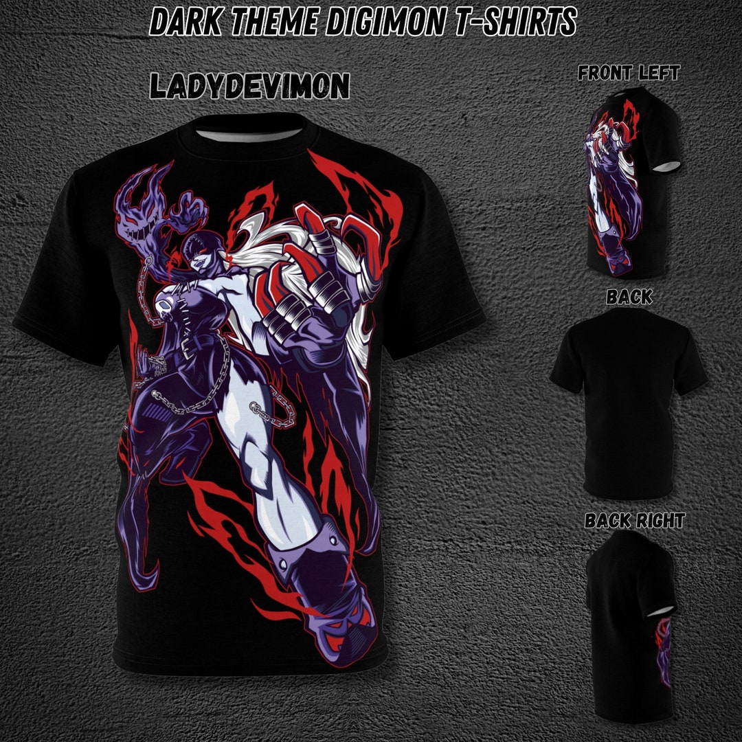Ladydevimon's: Darkness Wave, Digimon T-shirt, Digimon Shirt, Digimon ...