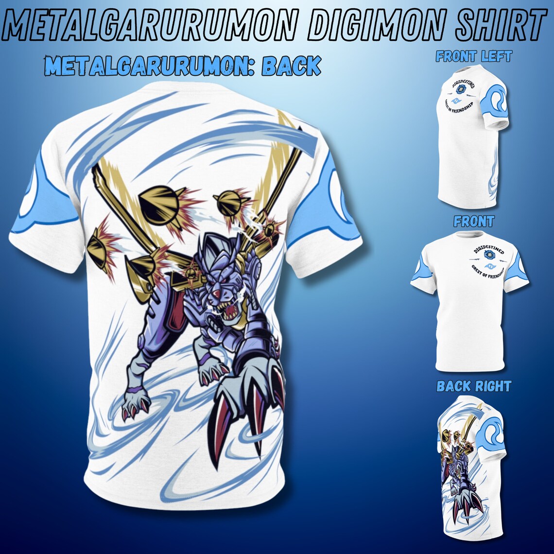 Metalgarurumon's: Digimon T-shirt, Metalgarurumon Black Shirt, Digimon ...