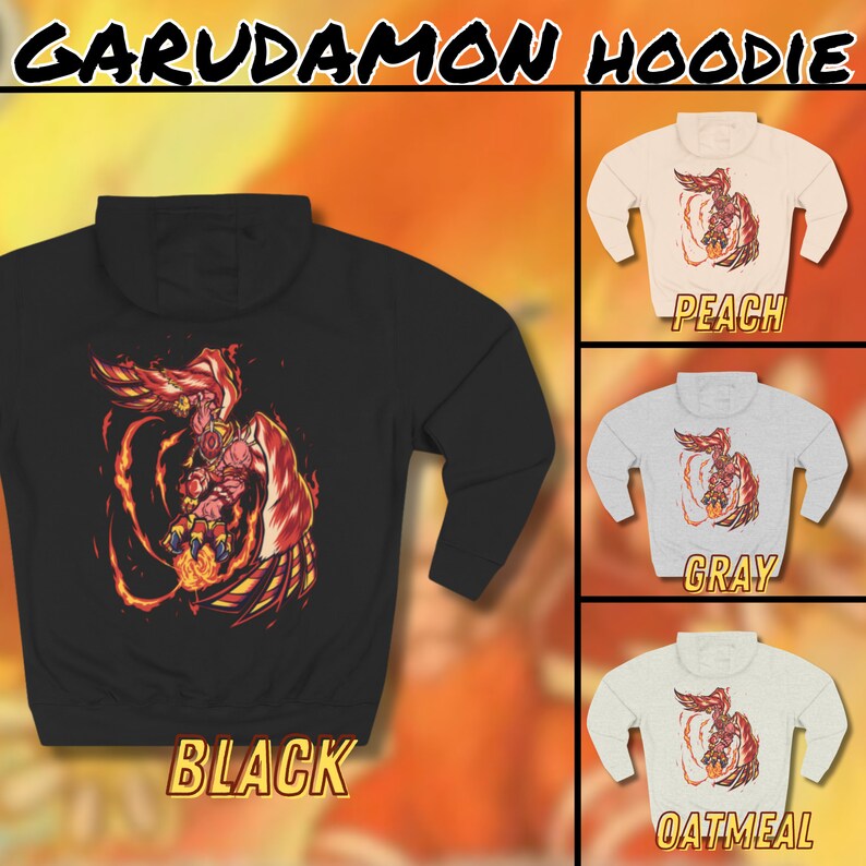 Digimon Adventure Garudamon Hoodie: Crest of Love Pullover, Garudamon ...