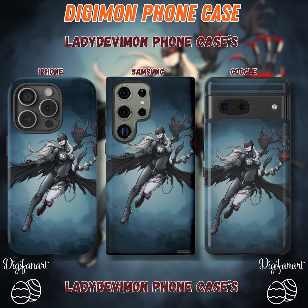 Enchanting Darkness: Ladydevimon's Elegance Phone Case for iPhone 15 ...