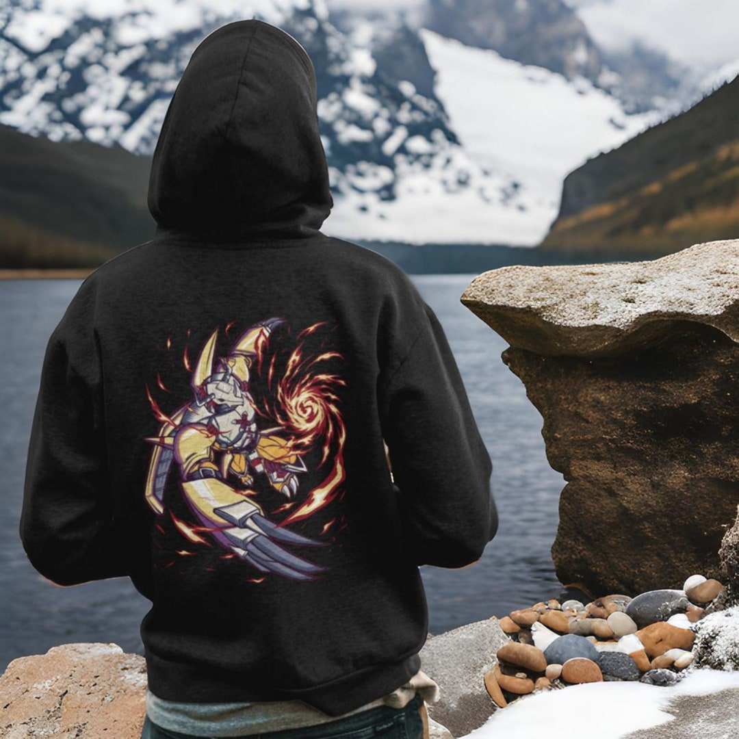 Wargreymon Digimon Unisex Hoodie: Crest of Courage Hoodie. Nova Charge ...