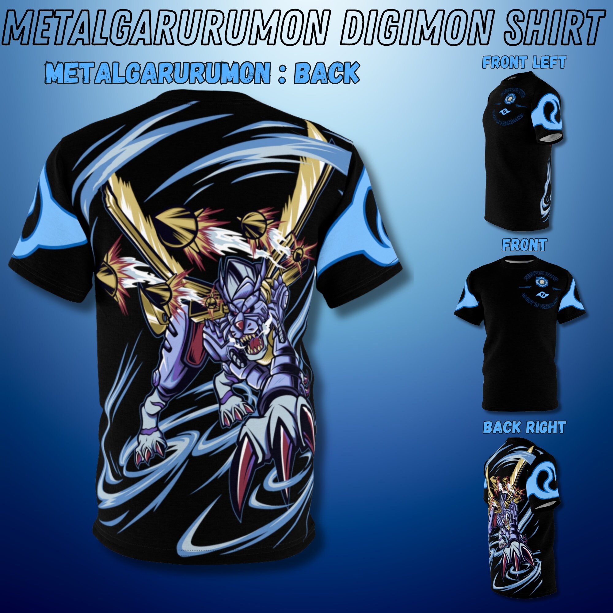 Metalgarurumon's: Digimon T-shirt, Metalgarurumon Black Shirt, Digimon ...
