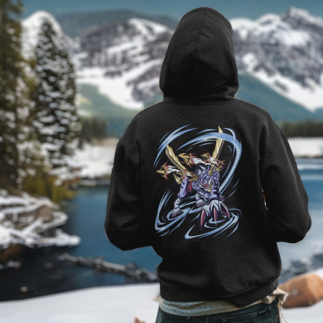 Digimon Metalgarurumon: Hoodie Crest of Friendship Pullover, Digimon ...