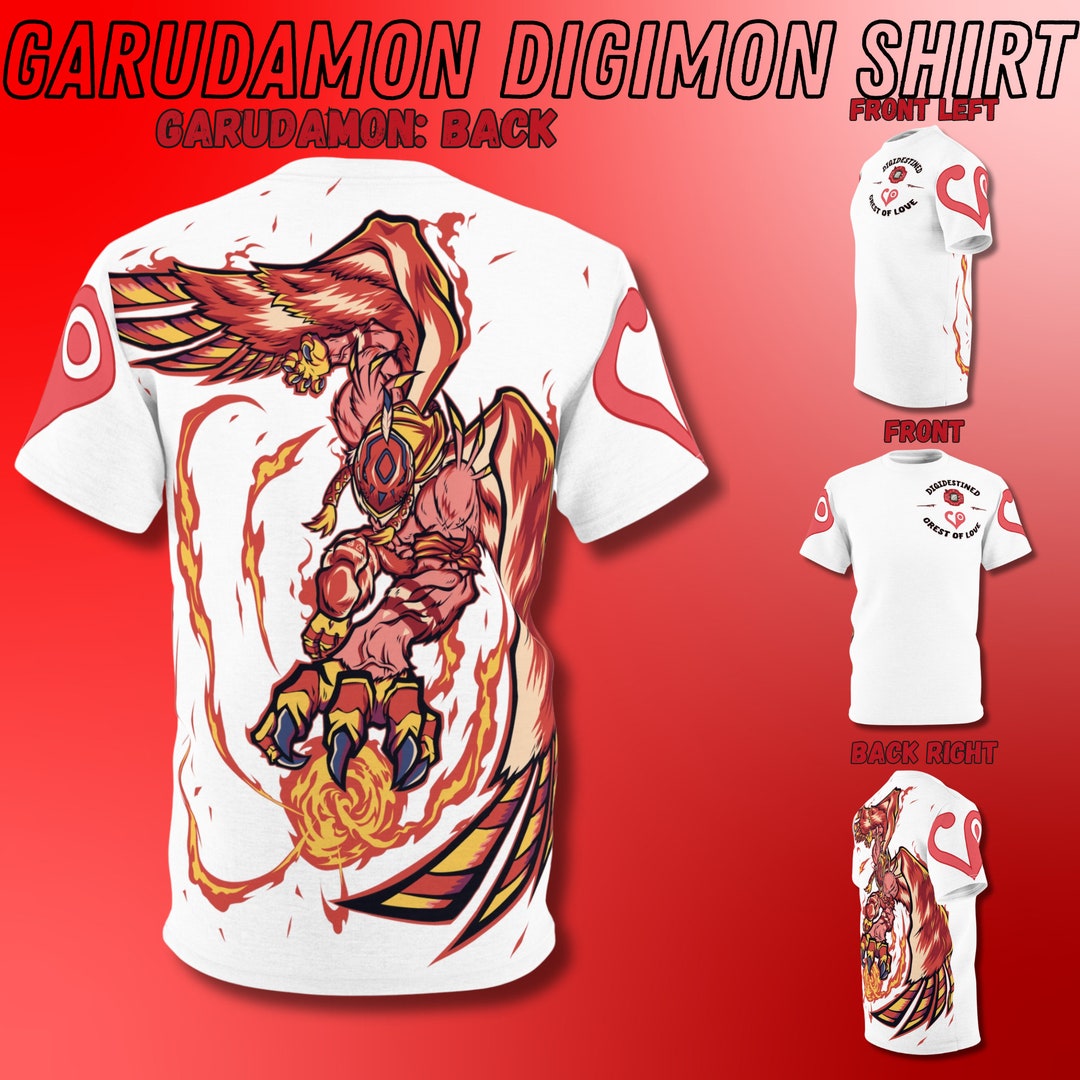 Garudamon's: Digimon T-shirt, Garudamon White T-shirt, Digimon Unisex ...