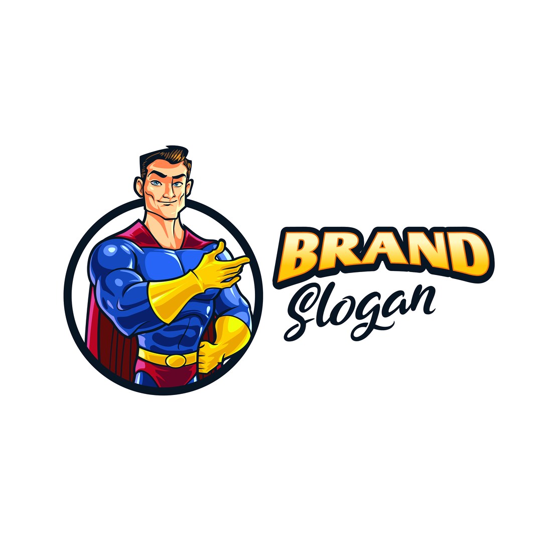 Superhero Mascot Logo, Service Logo, Cartoon Logo, Character Logo ...