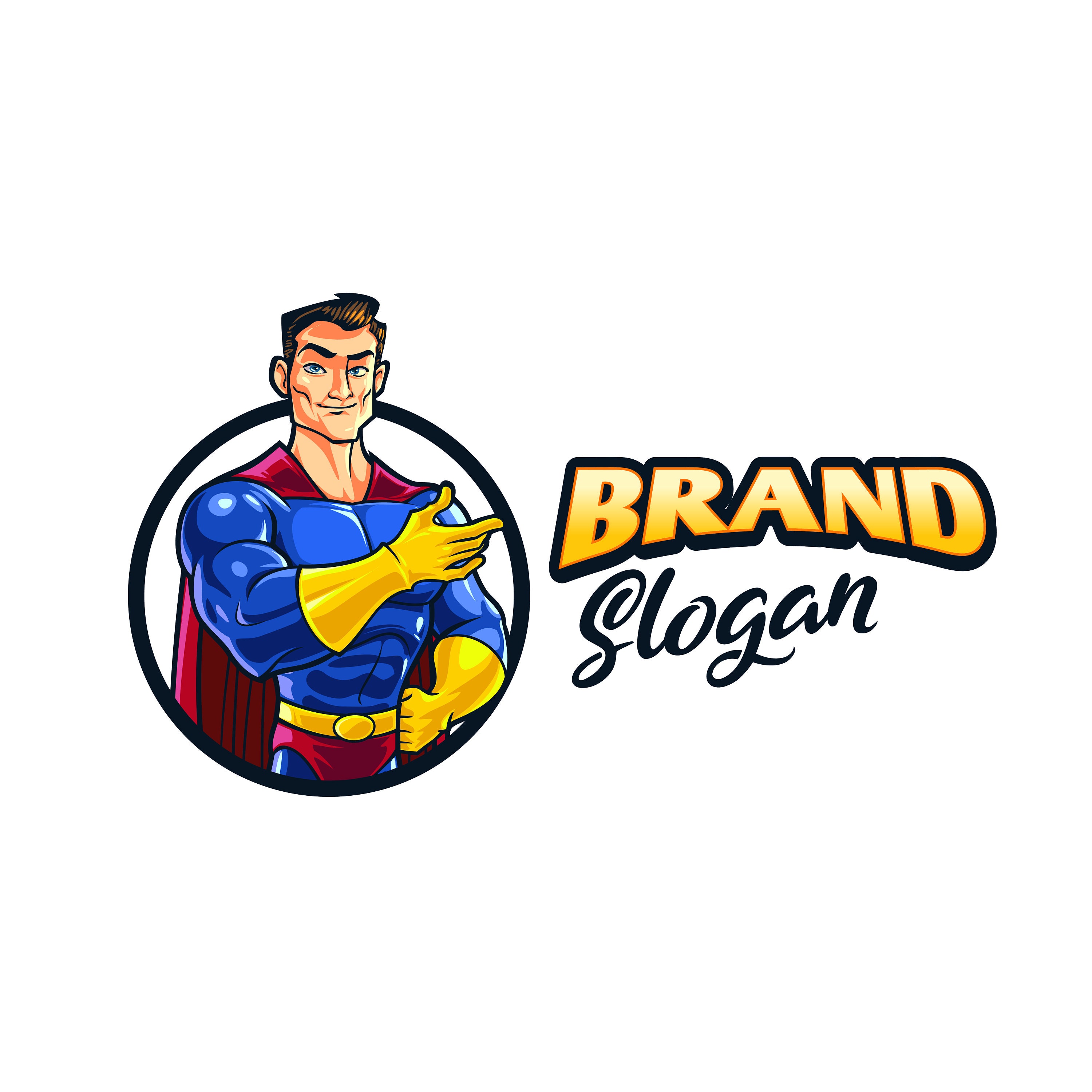 Superhero Mascot Logo, Service Logo, Cartoon Logo, Character Logo ...