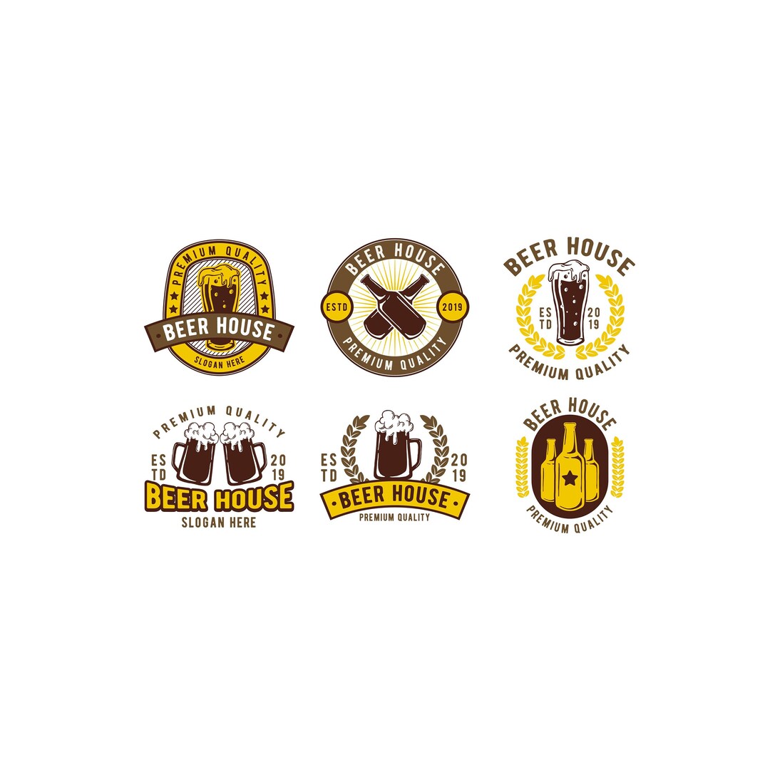 Beer Badges Logo Set, Alcohol Logo,instant Download. Full Vectors. 100% ...