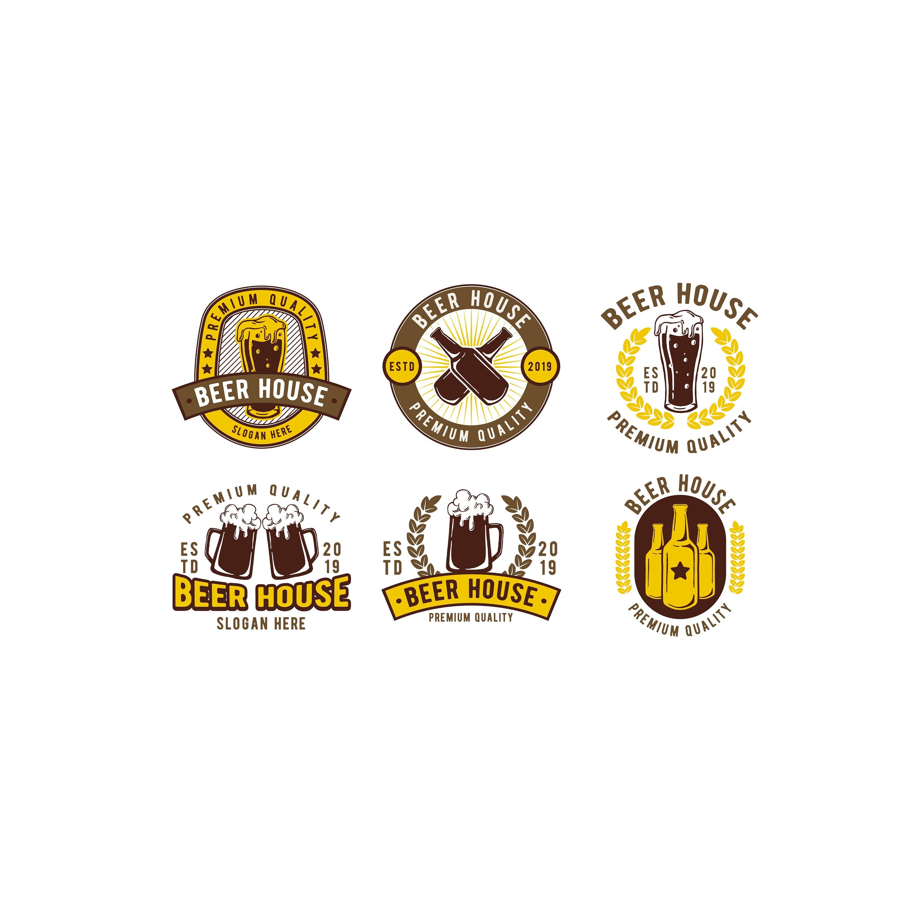 Beer Badges Logo Set, Alcohol Logo,instant Download. Full Vectors. 100% ...