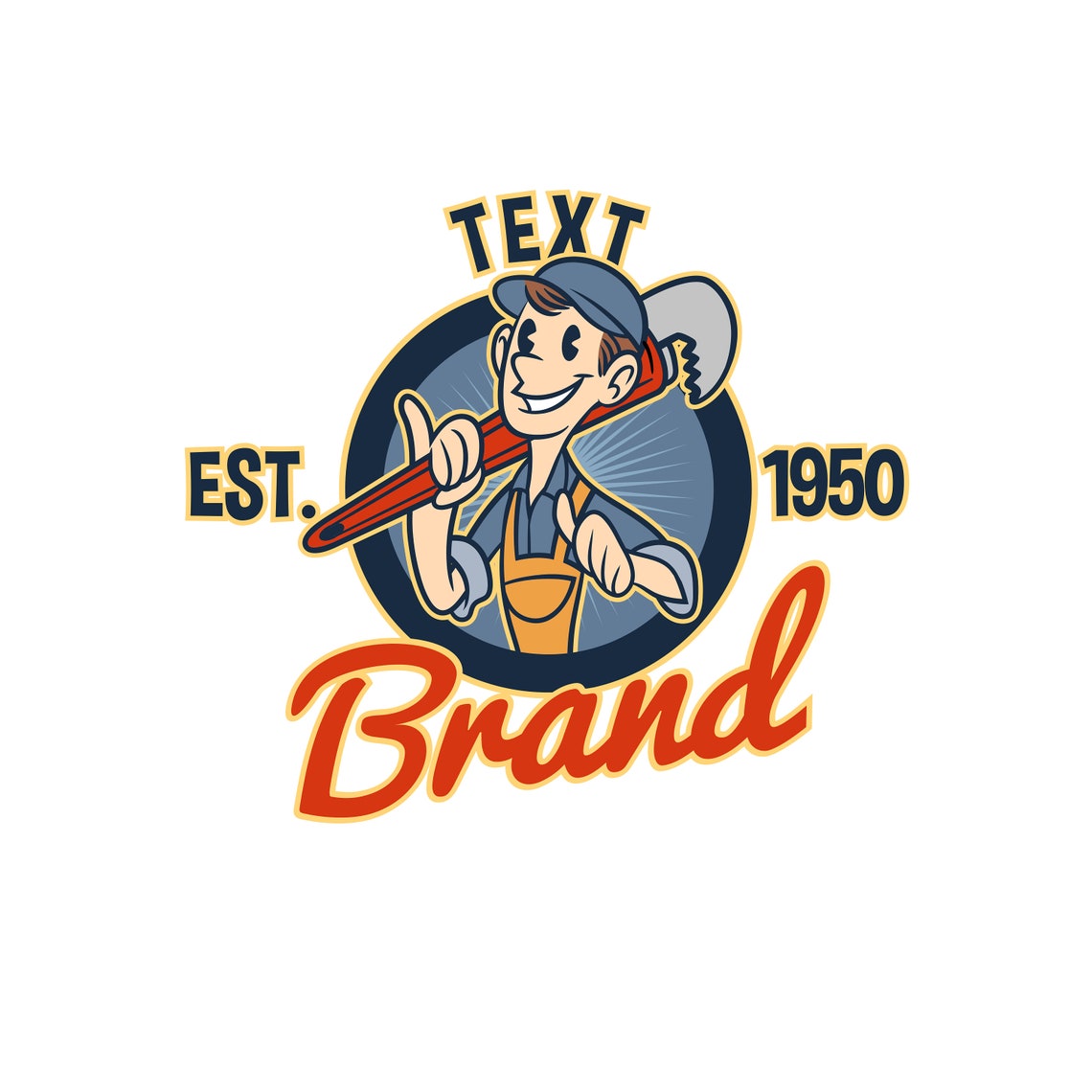 Retro Vintage Plumber Logo Service Logo Construction Logo - Etsy