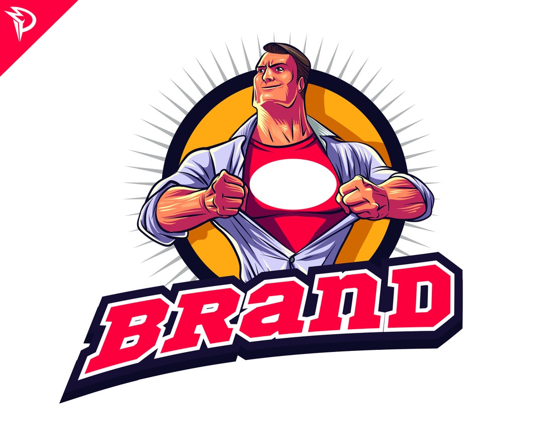 Superhero Logo, Superhero Mascot Design, Vintage Logo Design, Superhero ...