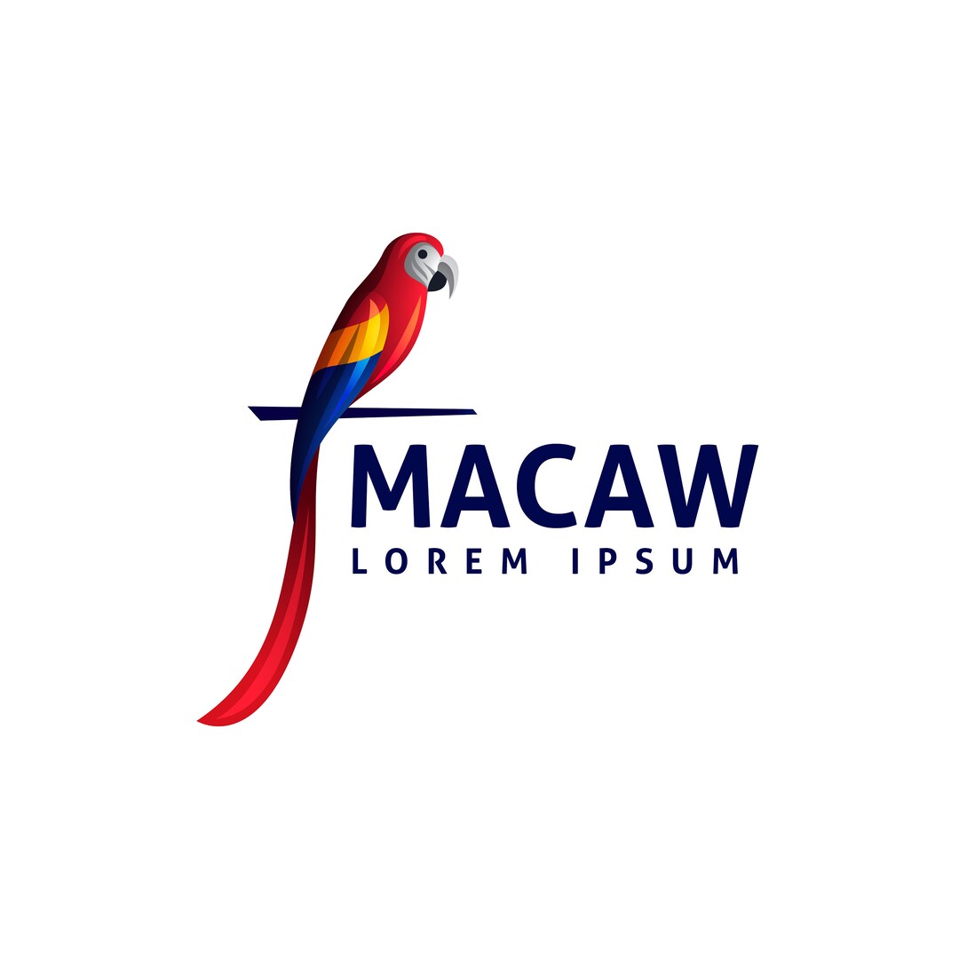 Editable Colorfull Macau Bird Logo, Instant Download. Full Vectors. 100 ...