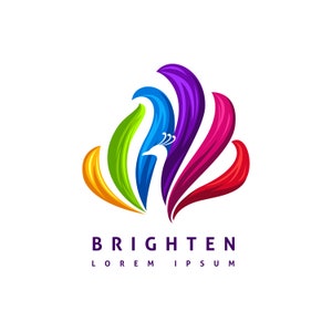 Editable Colorfull Peacock Logo, Instant Download. Full Vectors. 100% ...