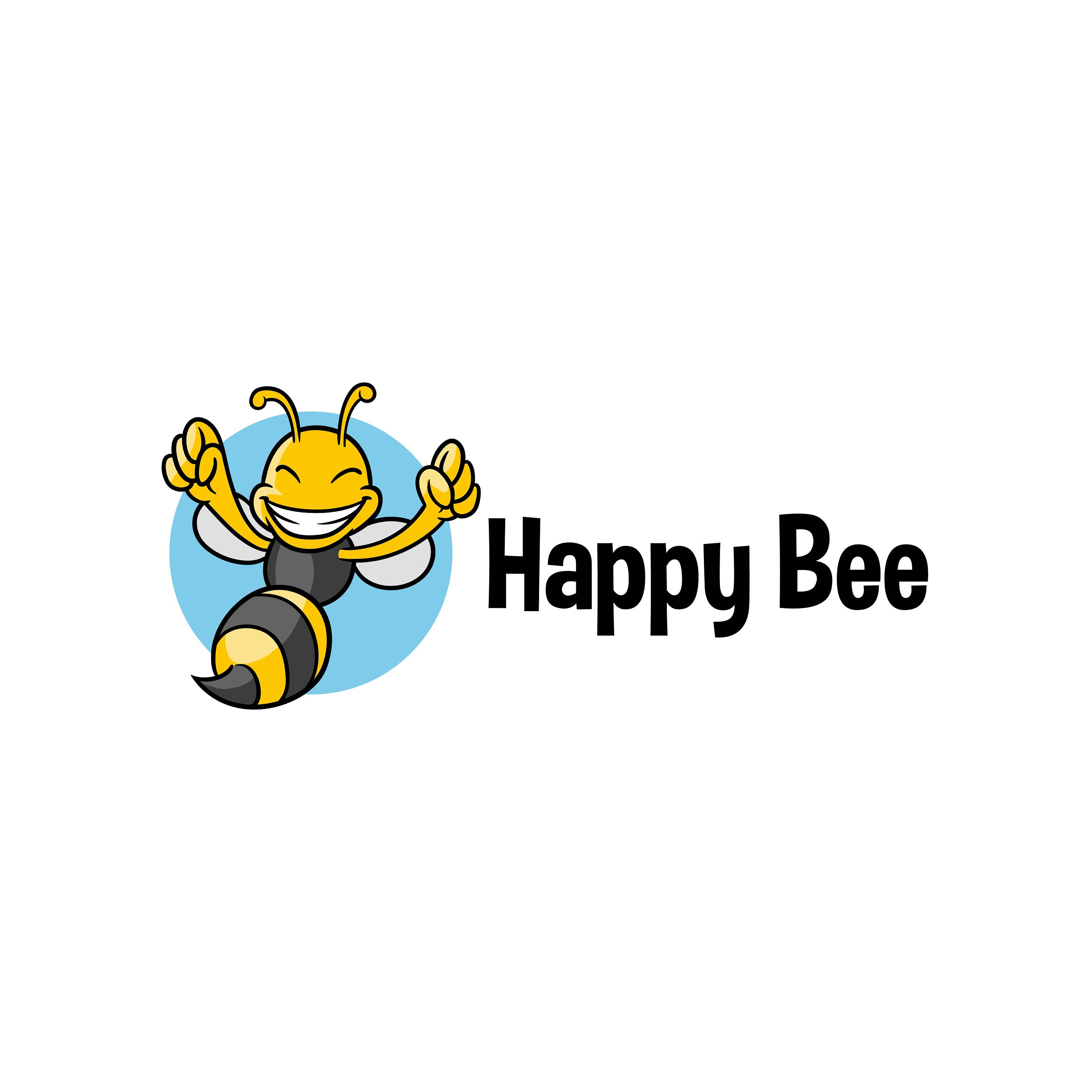Cartoon Happy Bee Character Mascot Logo, Baby Supplies, Kid's Supplies ...