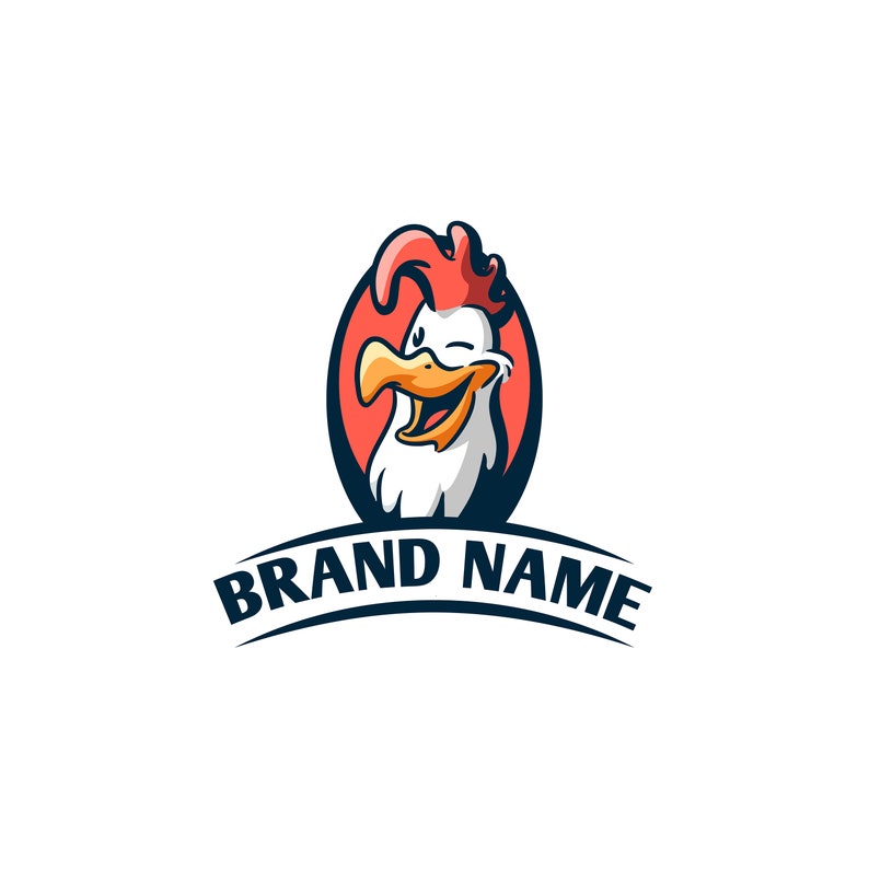 Editable Cartoon Rooster Logo Design, Restaurant Logo, Food Logo, Chef ...